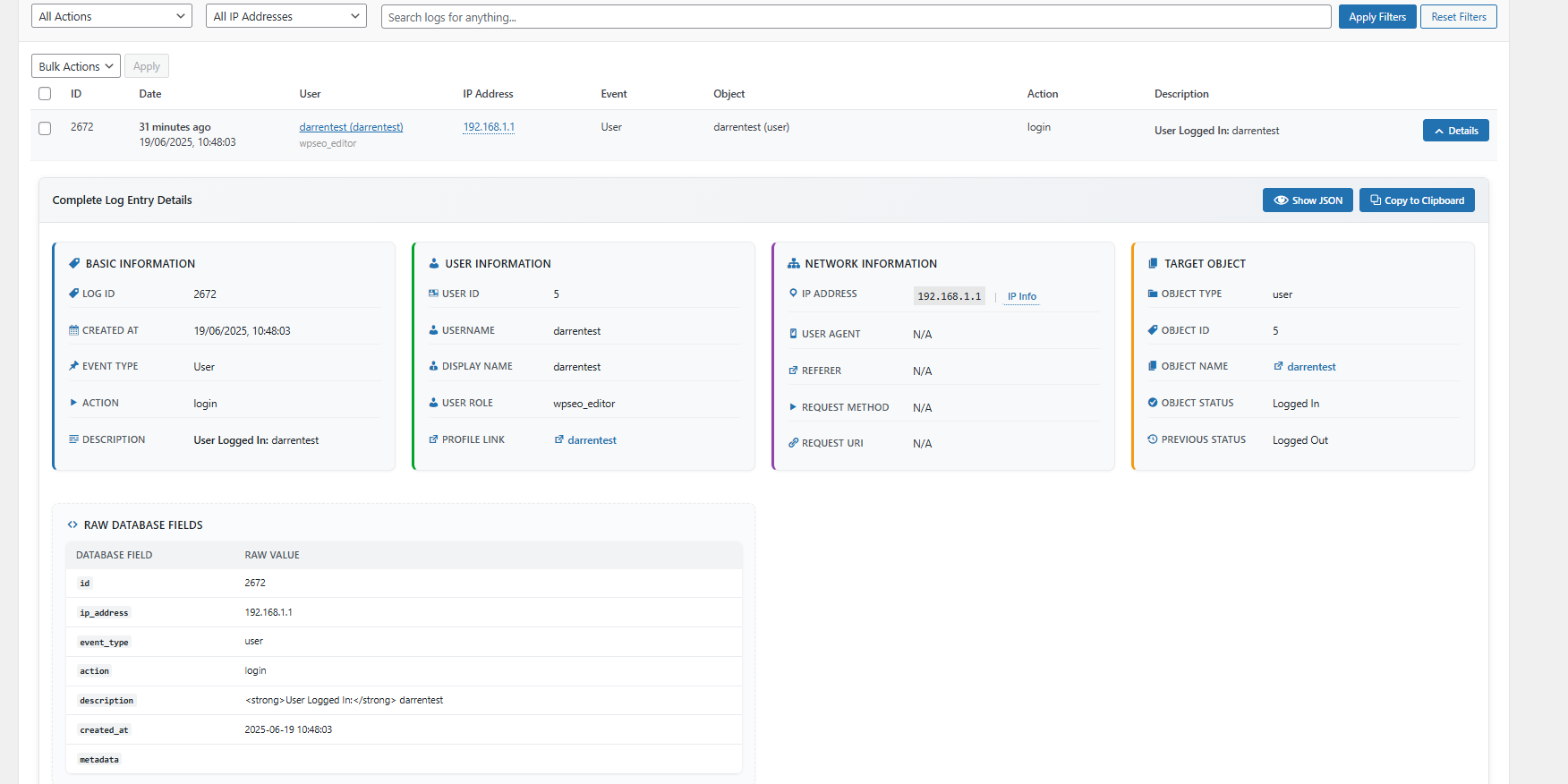 Activity Log Pro Event Logger Activity Monitor And Audit Log For Wordpress Wordpress Plugin
