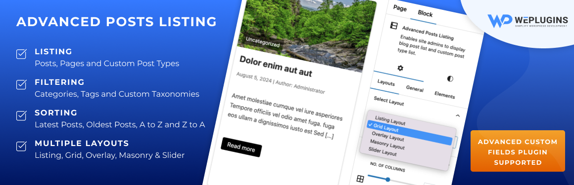 Advanced Posts Listing – Show Post List Easily Plugin — WordPress.com Advanced Posts Listing – Show Post List Easily Plugin — WordPress.com