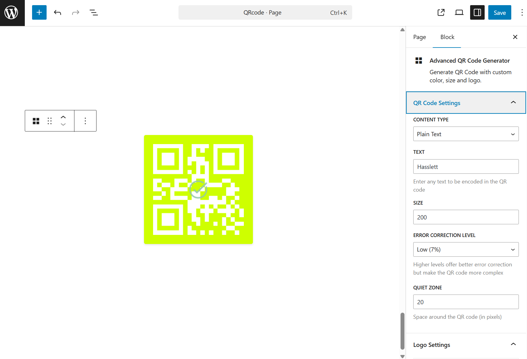 Advanced QR Code Generator Block – WordPress plugin | WordPress.org Advanced QR Code Generator Block – WordPress plugin | WordPress.org