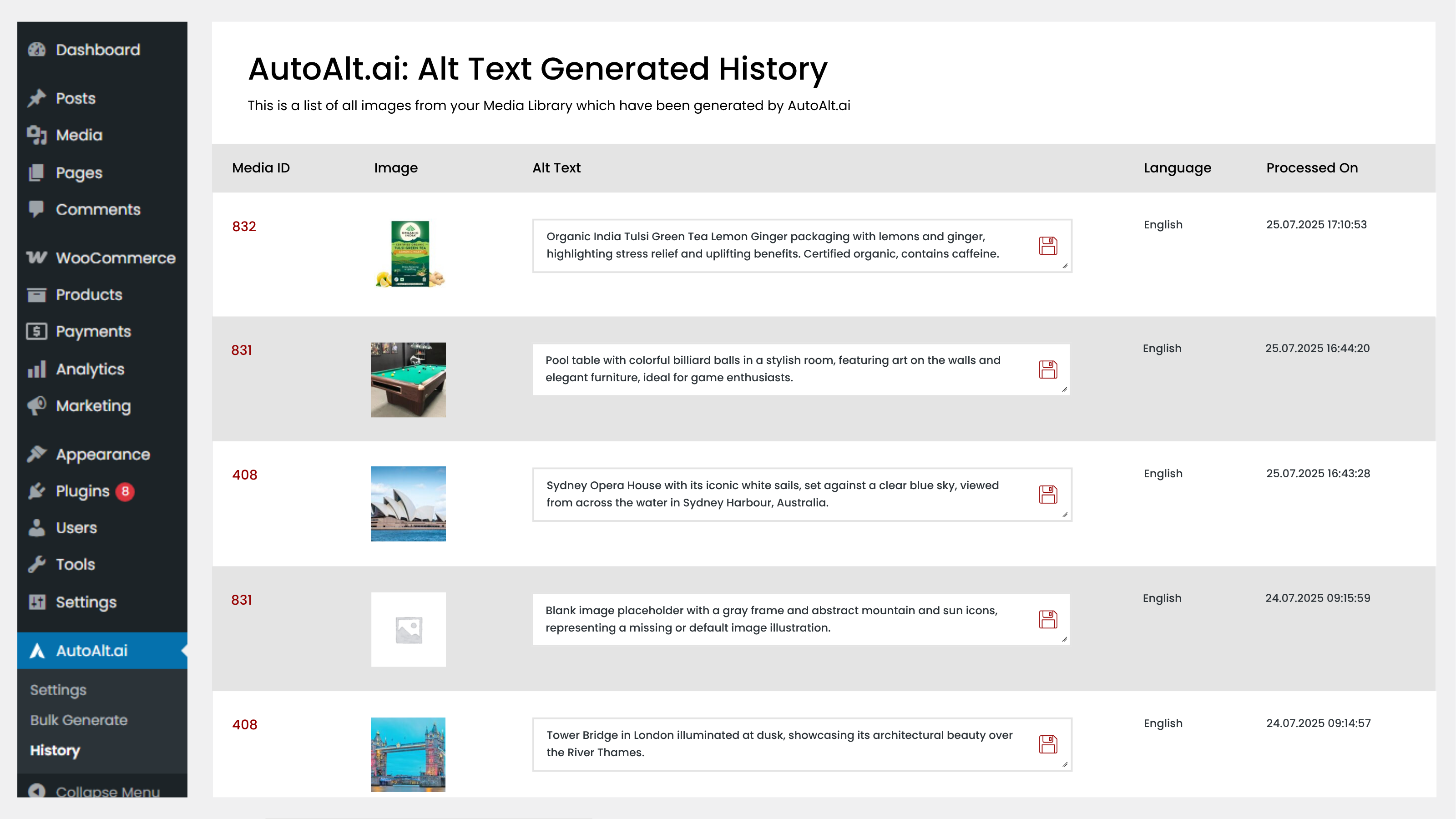 Automatic Alt Text Generator for Images – WordPress plugin | WordPress.org