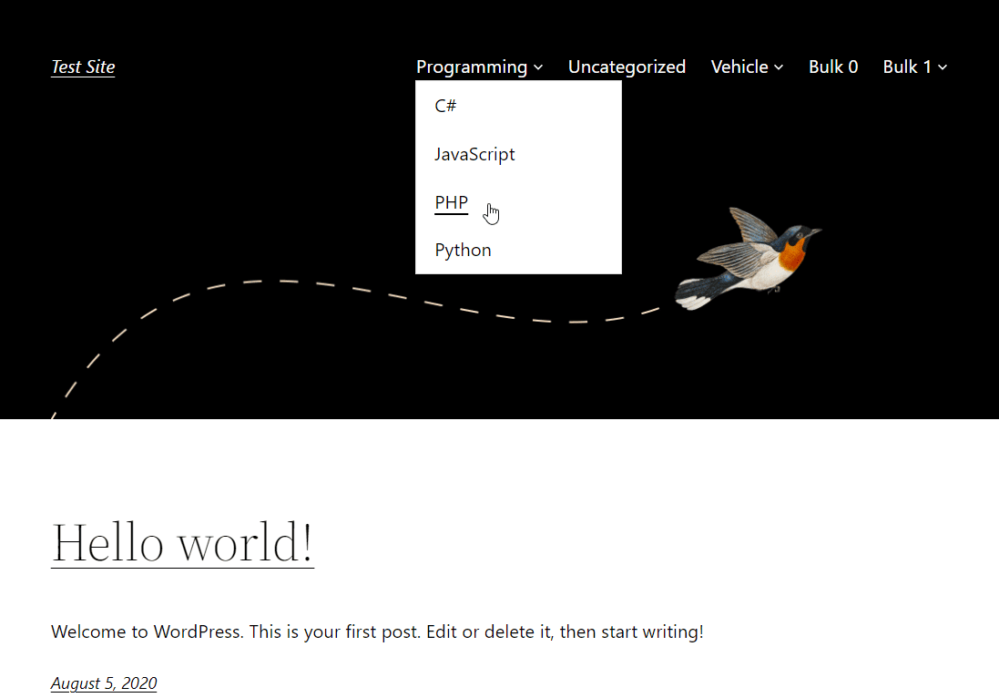 Automatically Hierarchic Categories In Menu Wordpress Plugin