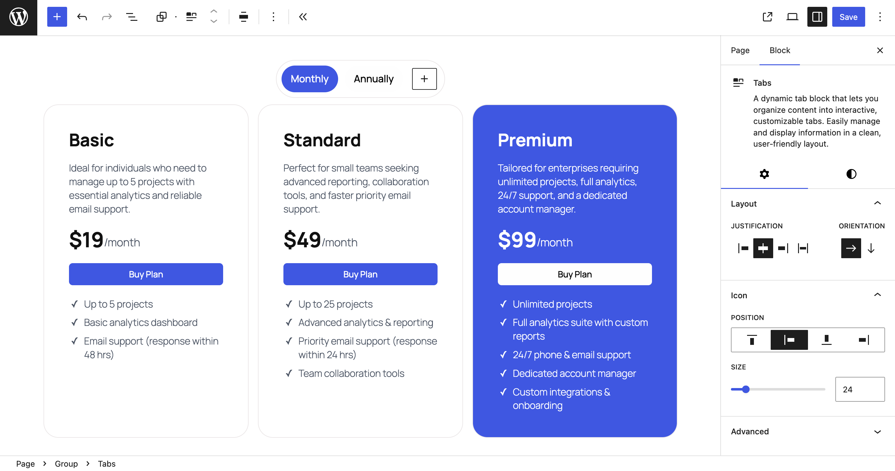 BlaBlaBlocks Tabs Block – WordPress plugin | WordPress.org English (UK)