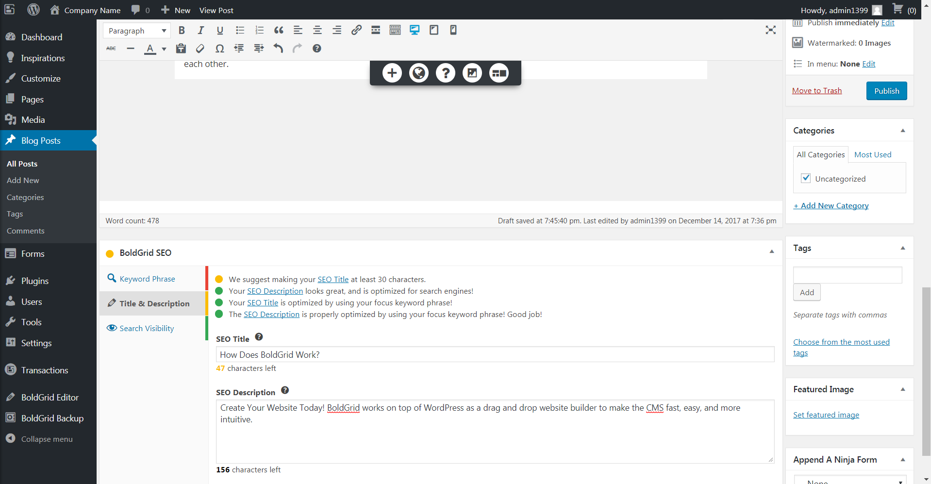 Boldgrid Easy Seo Simple And Effective Seo Wordpress Plugin
