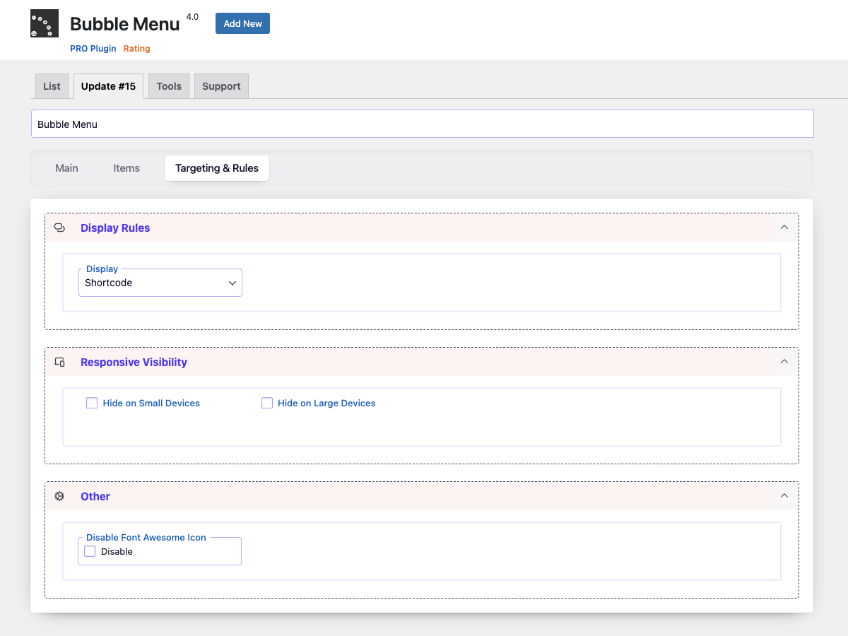 Bubble Menu Floating Button Menu With Sticky Navigation Wordpress Plugin