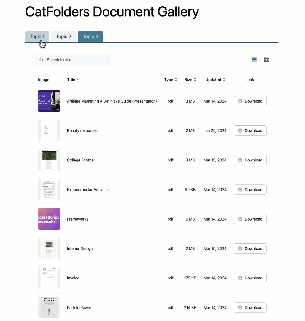 Document Gallery – Display PDF Gallery from Many Folders – WordPress ... Document Gallery – Display PDF Gallery from Many Folders – WordPress ...