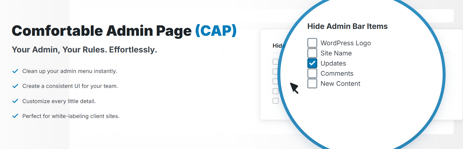 Comfortable Admin Page Plugin — WordPress.com