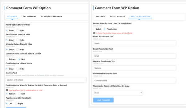 Comment Form Wp Customize Default Comment Form Wordpress Plugin 5308
