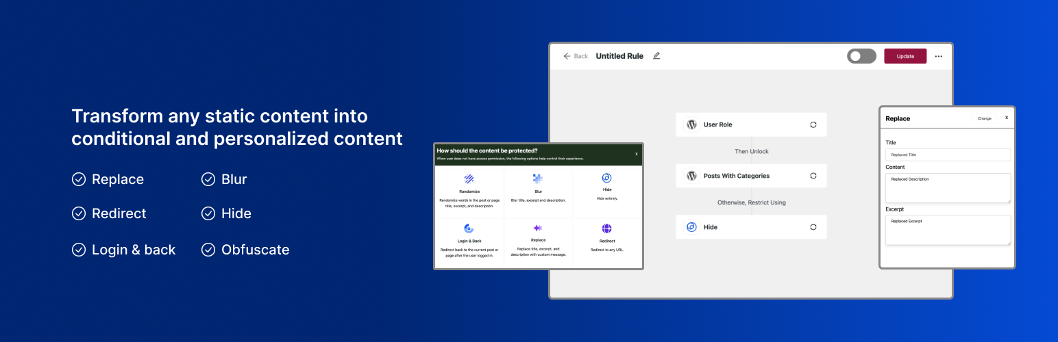 All In One Content Restriction Conditional Content Visibility