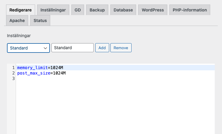 Custom Php Settings Wordpress Plugin