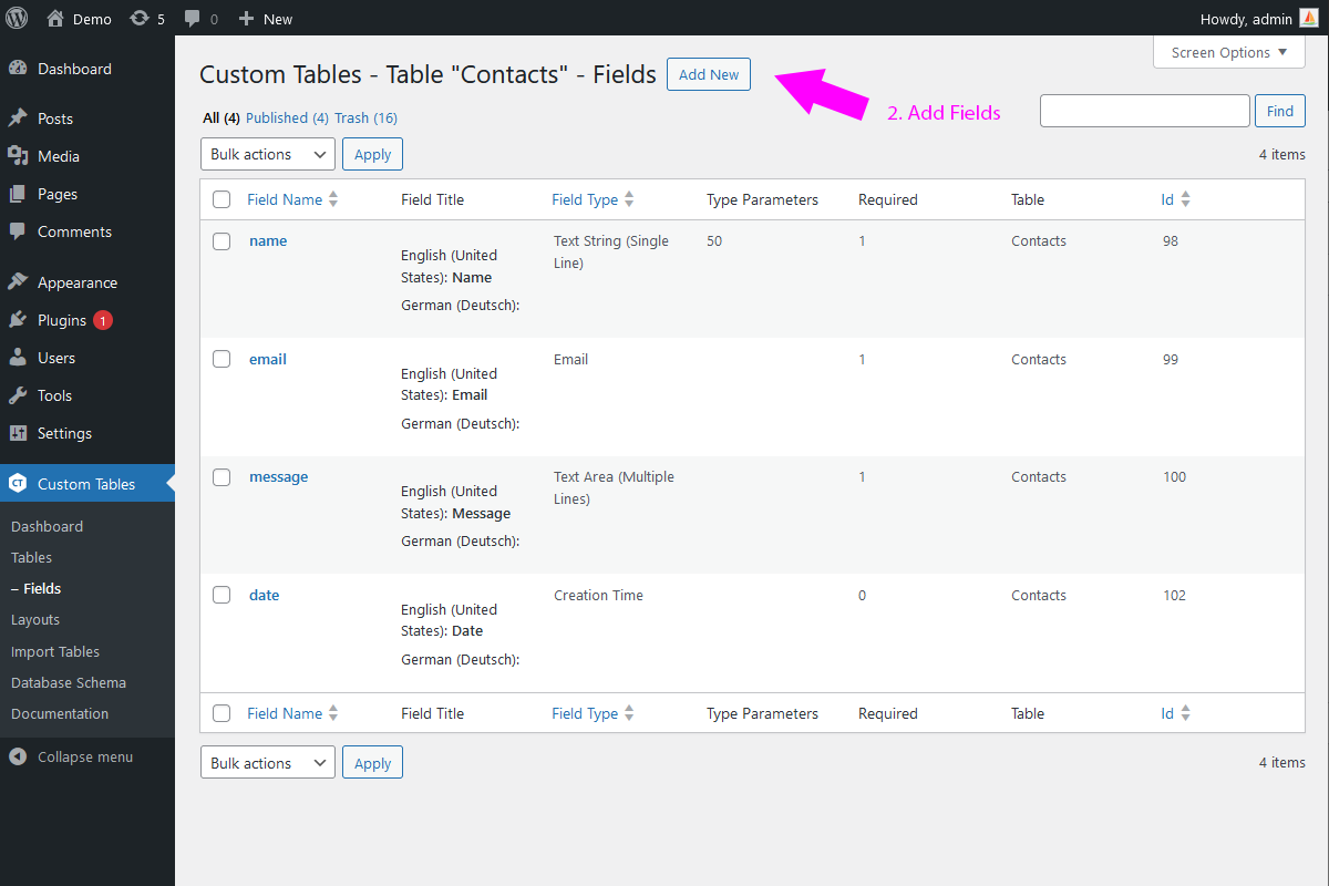 CustomTables – Create, Read, Update, and Delete – WordPress plugin ... CustomTables – Create, Read, Update, and Delete – WordPress plugin ...