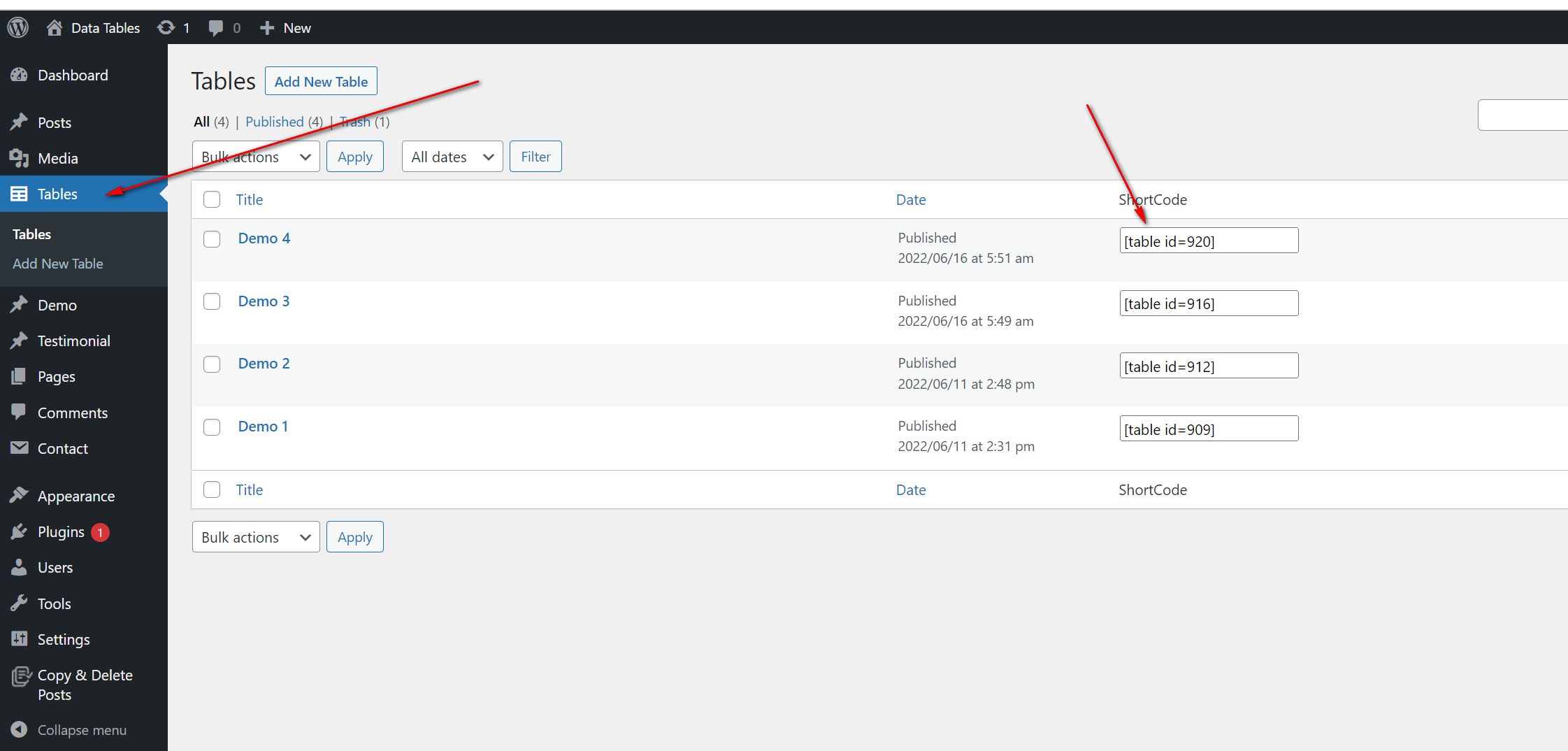 Data Tables Responsive And Sortable Table Generator Wordpress 7774