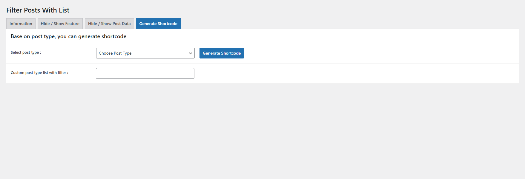 Filter Posts With List – WordPress plugin | WordPress.org Filter Posts With List – WordPress plugin | WordPress.org