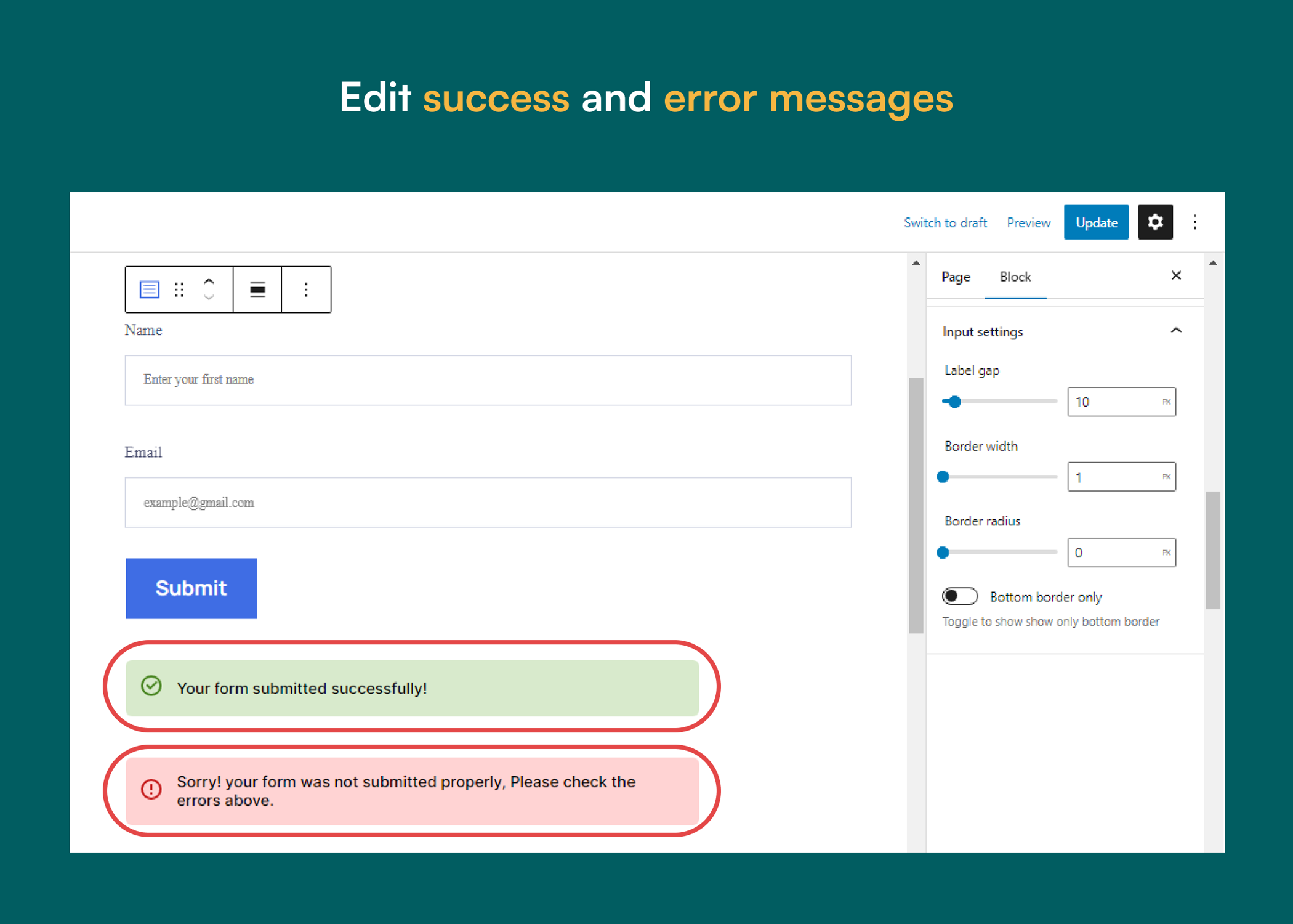 Gutena Forms Contact Forms Block Wordpress Plugin 6743