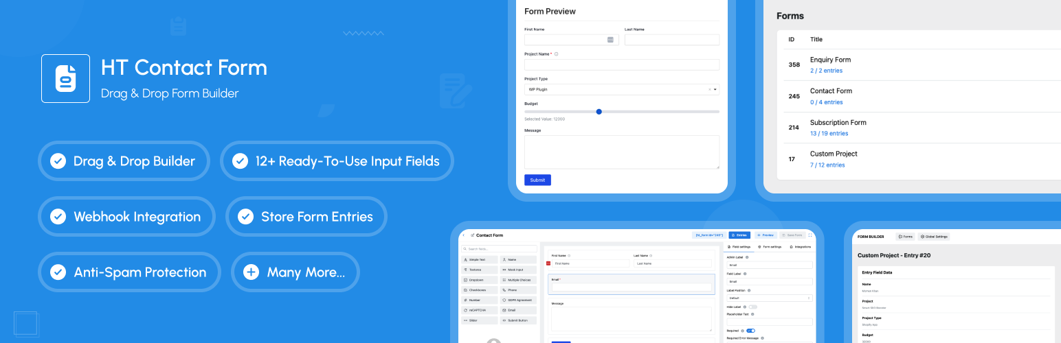 Ht Contact Form Widget For Elementor Page Builder And Gutenberg Blocks