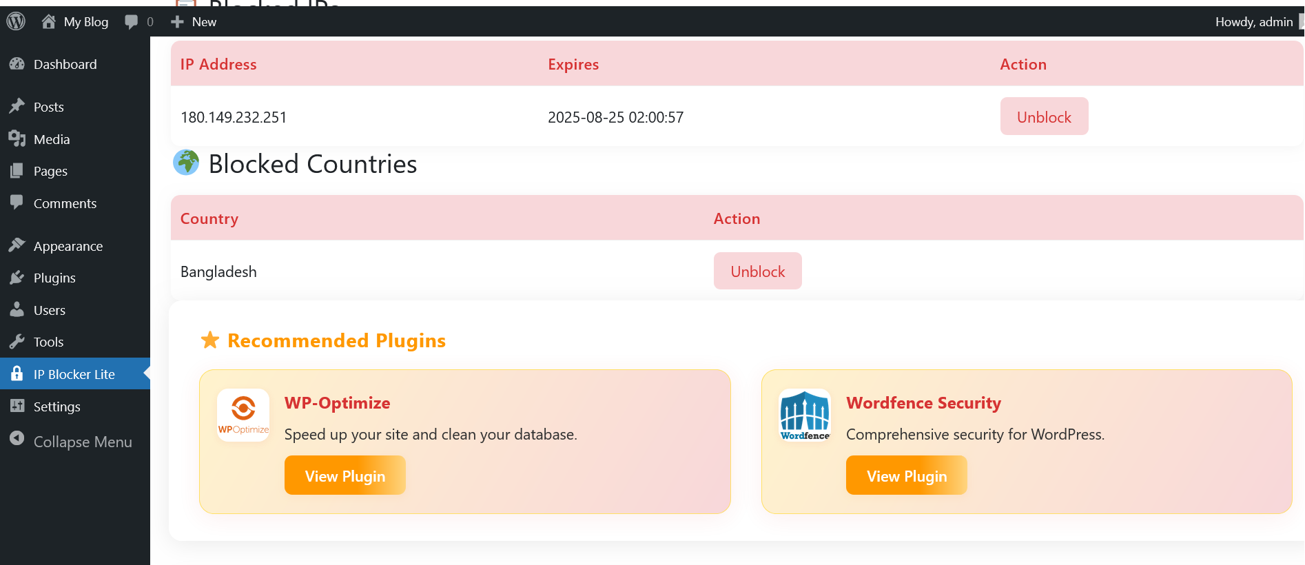IP & Country Blocker Lite – WordPress plugin | WordPress.org