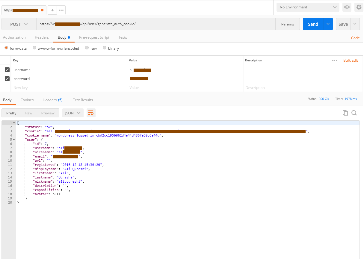 Json Api User Wordpress Plugin