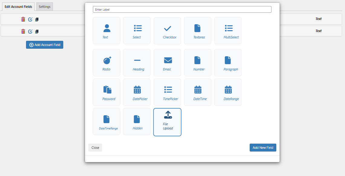 My Account Custom Fields For Woocommerce Wordpress Plugin