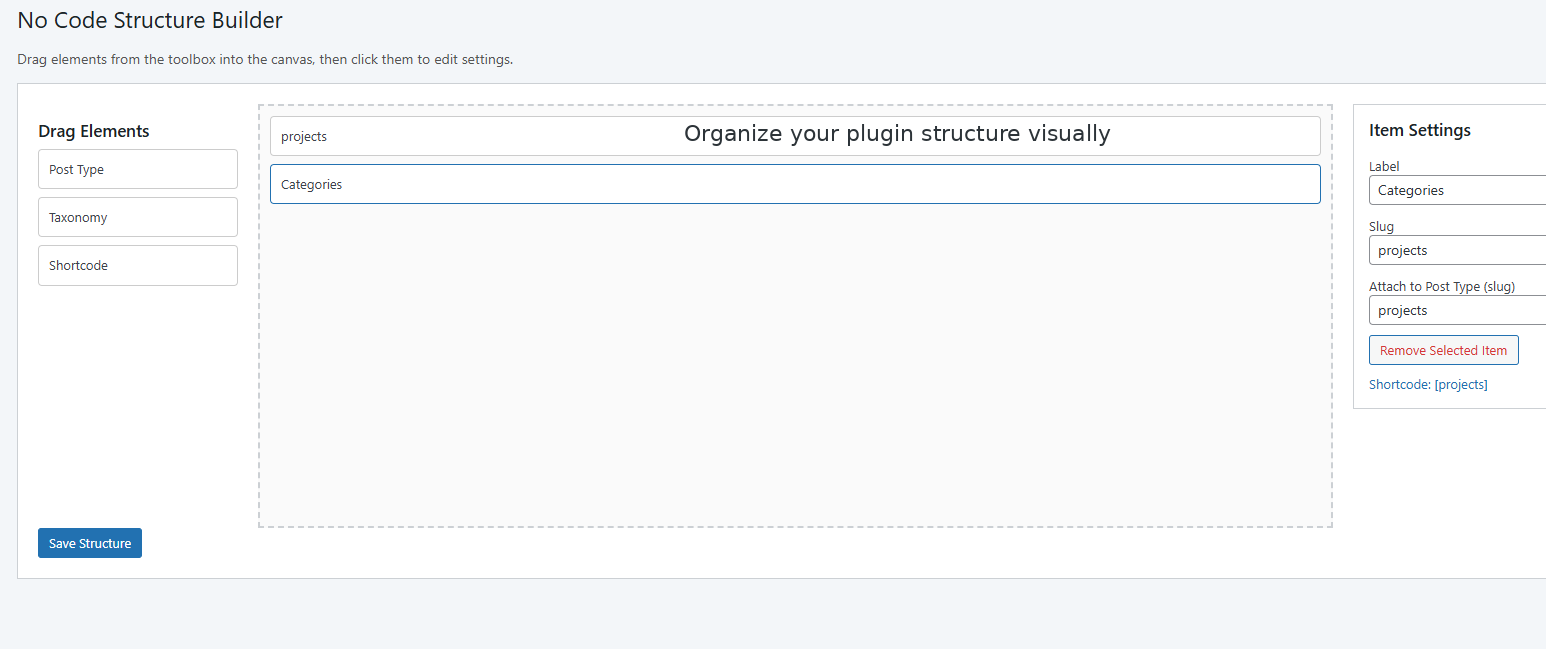 No Code Structure Builder – Plugin WordPress | WordPress.org España