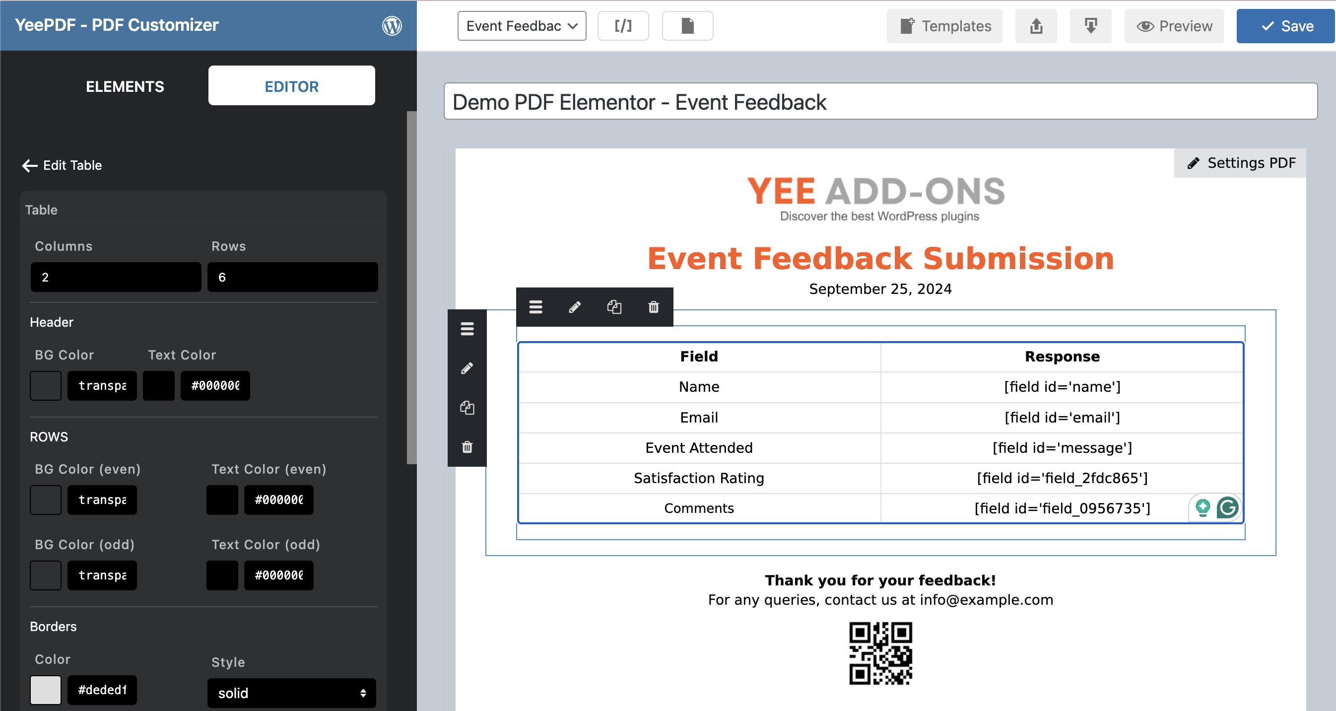 PDF for Elementor Forms + Drag And Drop Template Builder – WordPress plugin | WordPress.org