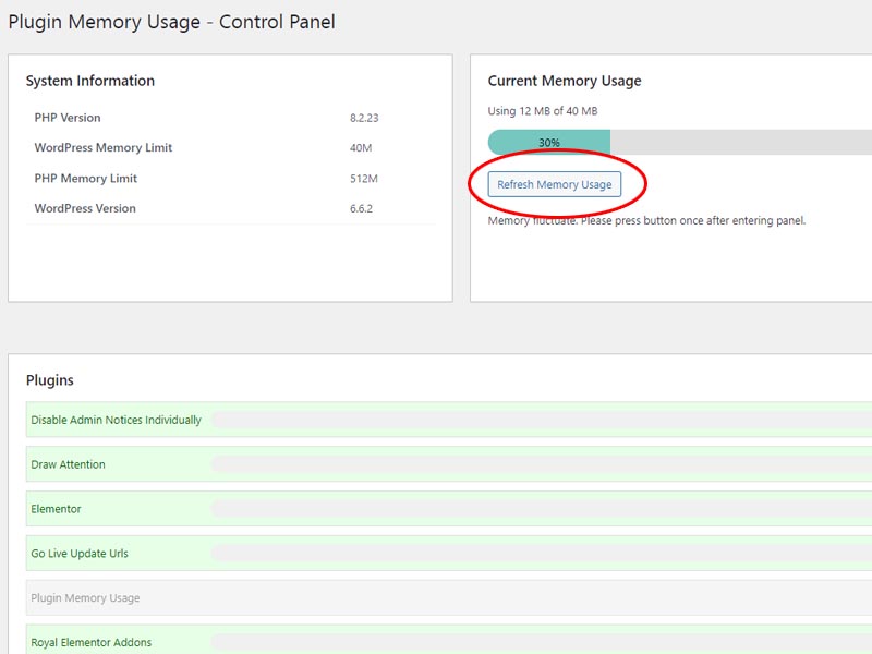 Plugin Memory Usage – WordPress plugin | WordPress.org Plugin Memory Usage – WordPress plugin | WordPress.org