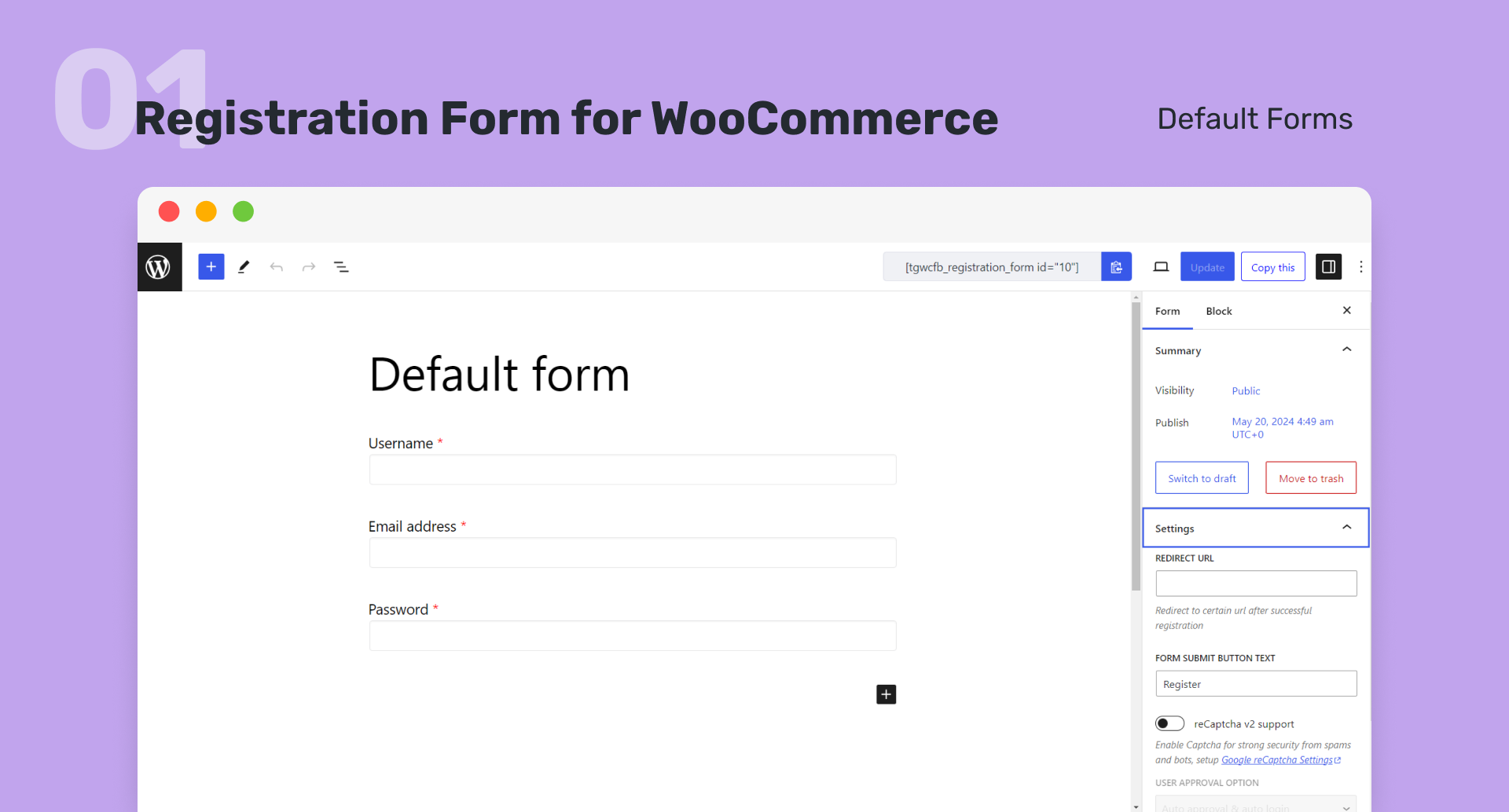 Registration Form For Woocommerce Wordpress Plugin 3591