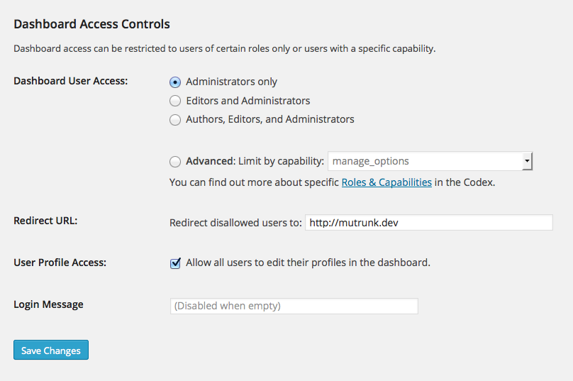 Remove Dashboard Access · wpKolekto Remove Dashboard Access · wpKolekto