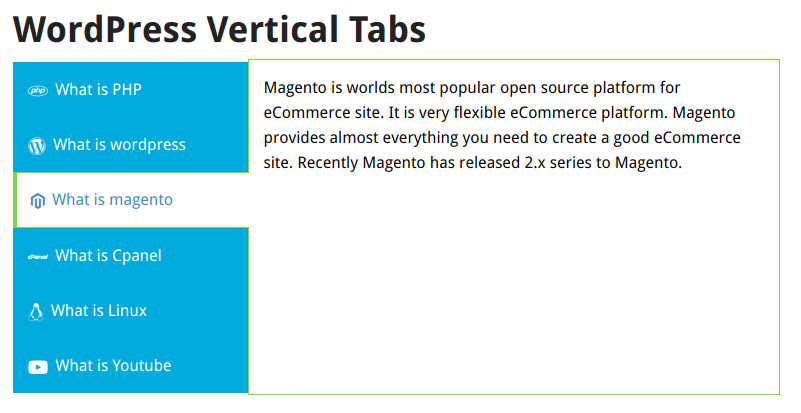 Plugin - WP Responsive Tabs horizontal vertical and accordion Tabs Plugin - WP Responsive Tabs horizontal vertical and accordion Tabs