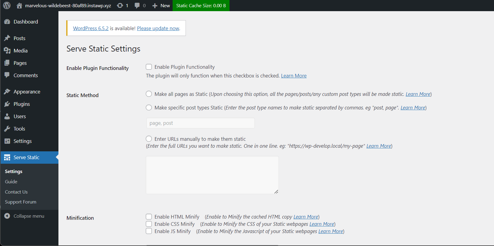 Serve Static – Automatic WordPress Static Page generator – WordPress ... Serve Static – Automatic WordPress Static Page generator – WordPress ...