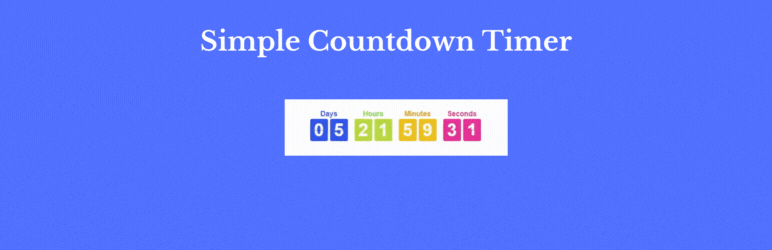 Simple Countdown Timer Wordpress Plugin