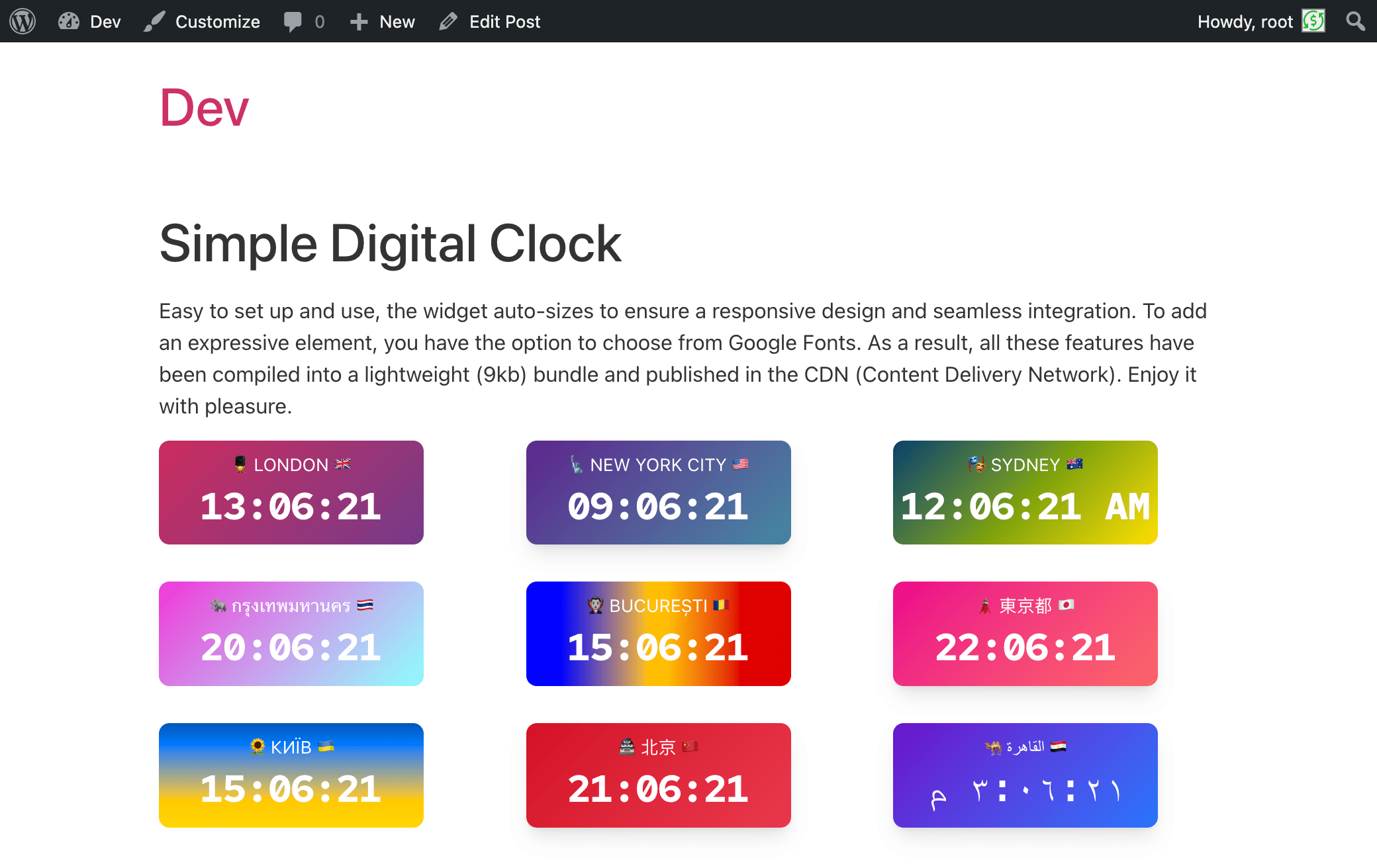 Simple Digital Clock 🕒 – WordPress plugin | WordPress.org Simple Digital Clock 🕒 – WordPress plugin | WordPress.org