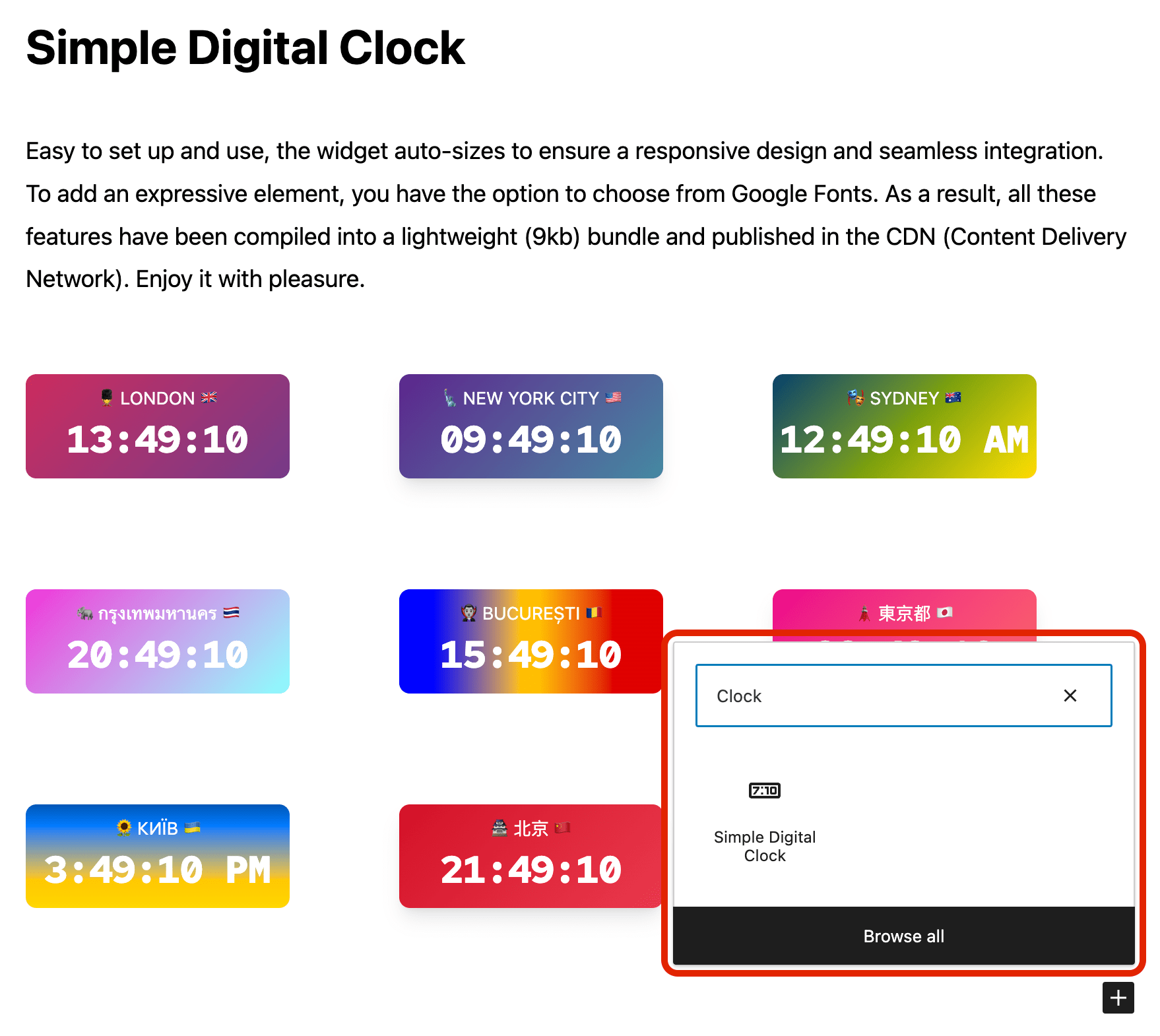 Simple Digital Clock 🕒 – WordPress plugin | WordPress.org Simple Digital Clock 🕒 – WordPress plugin | WordPress.org