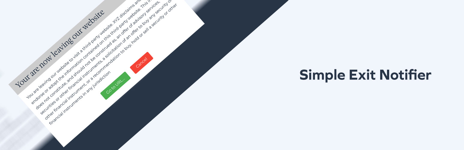 Simple Exit Notifier – WordPress plugin | WordPress.org Simple Exit Notifier – WordPress plugin | WordPress.org