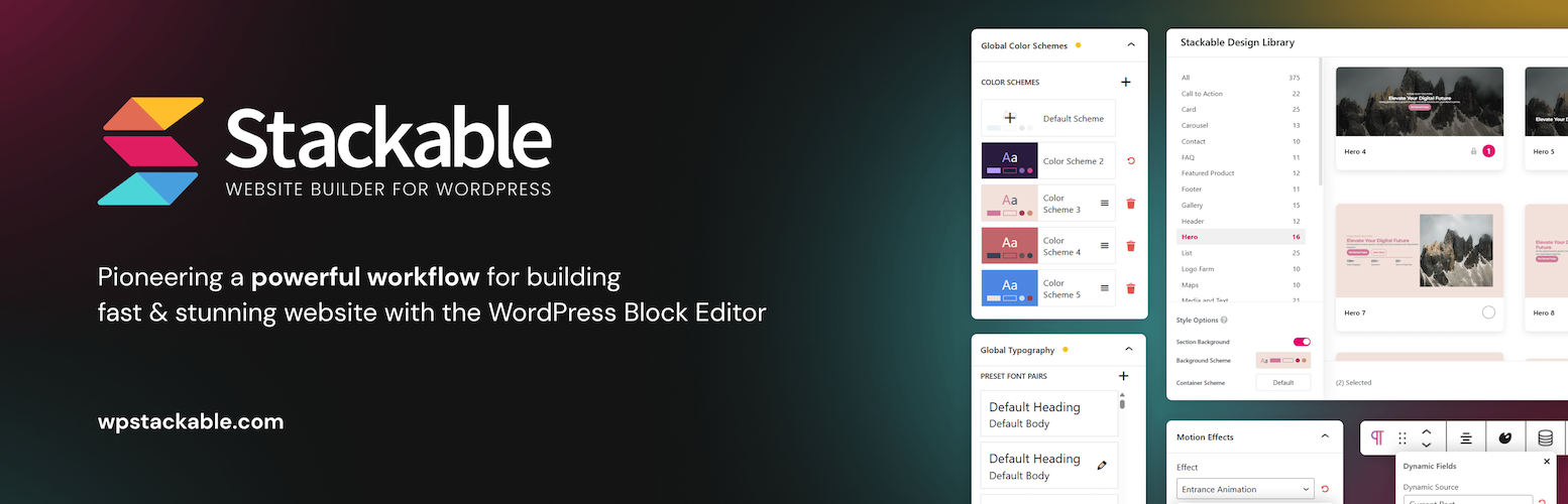 Plugin Stackable Page Builder Gutenberg Blocks —