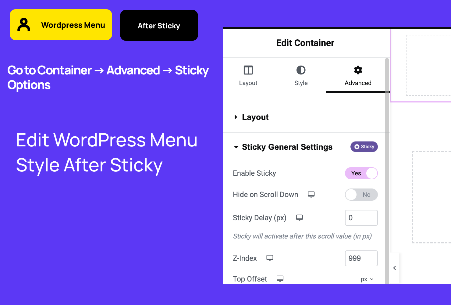 Sticky Elementor – Sticky Header, Menu Color After Sticky, Logo Swap & Back to Top Button ...