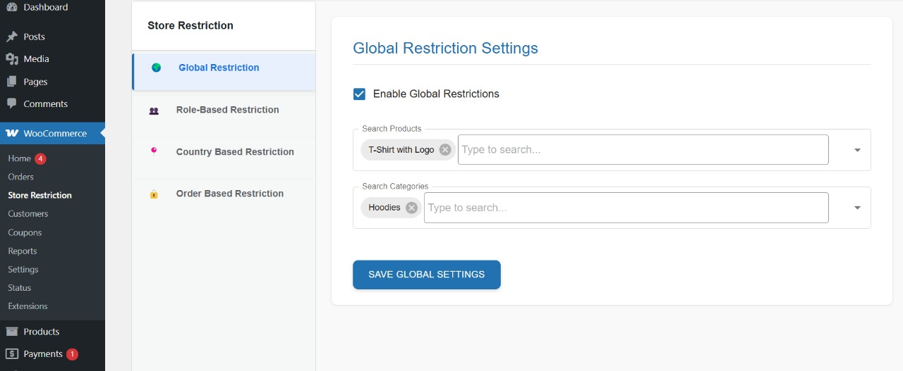 Store Restriction For Woocommerce Product Visibility And Access Control