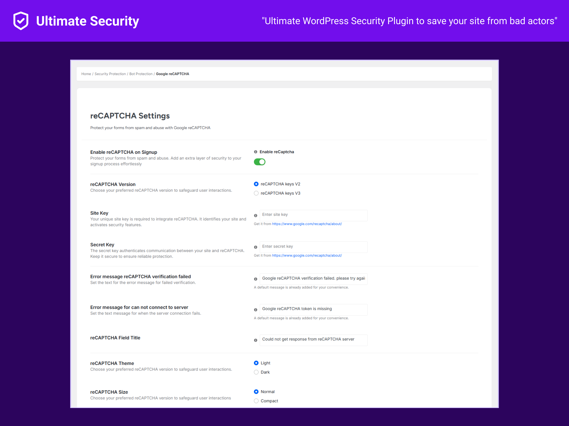 Ultimate Security – Login Protection, 2FA, CAPTCHA & Hardening – WordPress plugin | WordPress.org