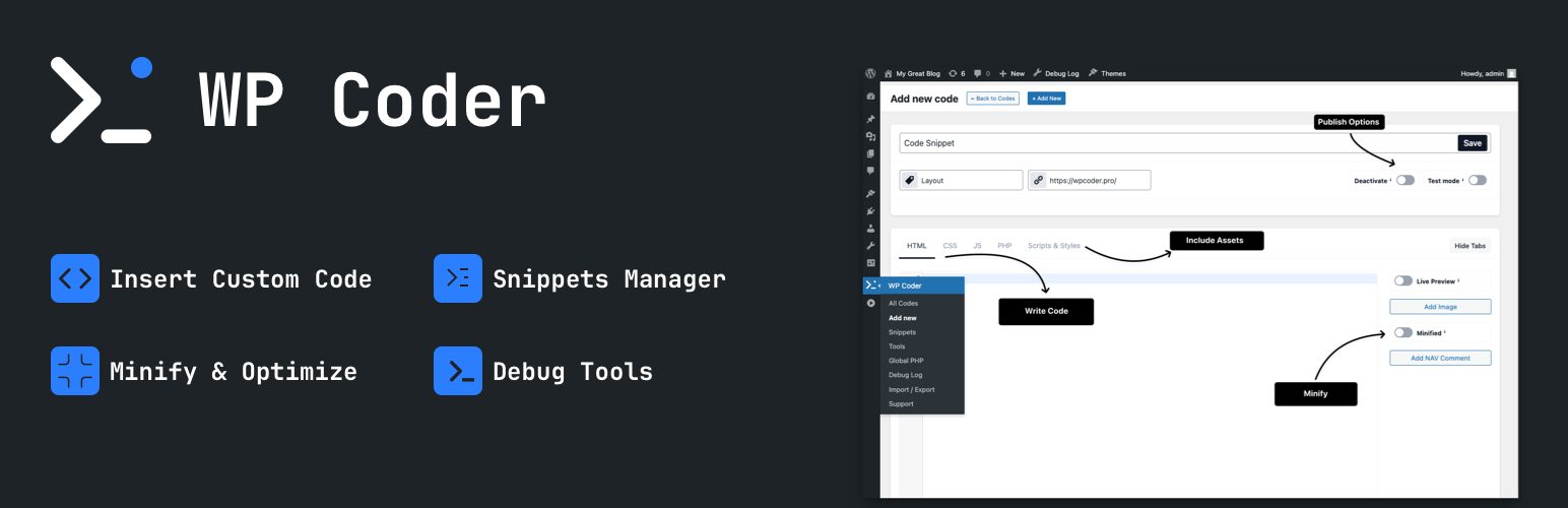 WP Coder – Insert & Manage Code Snippets Plugin — WordPress.com