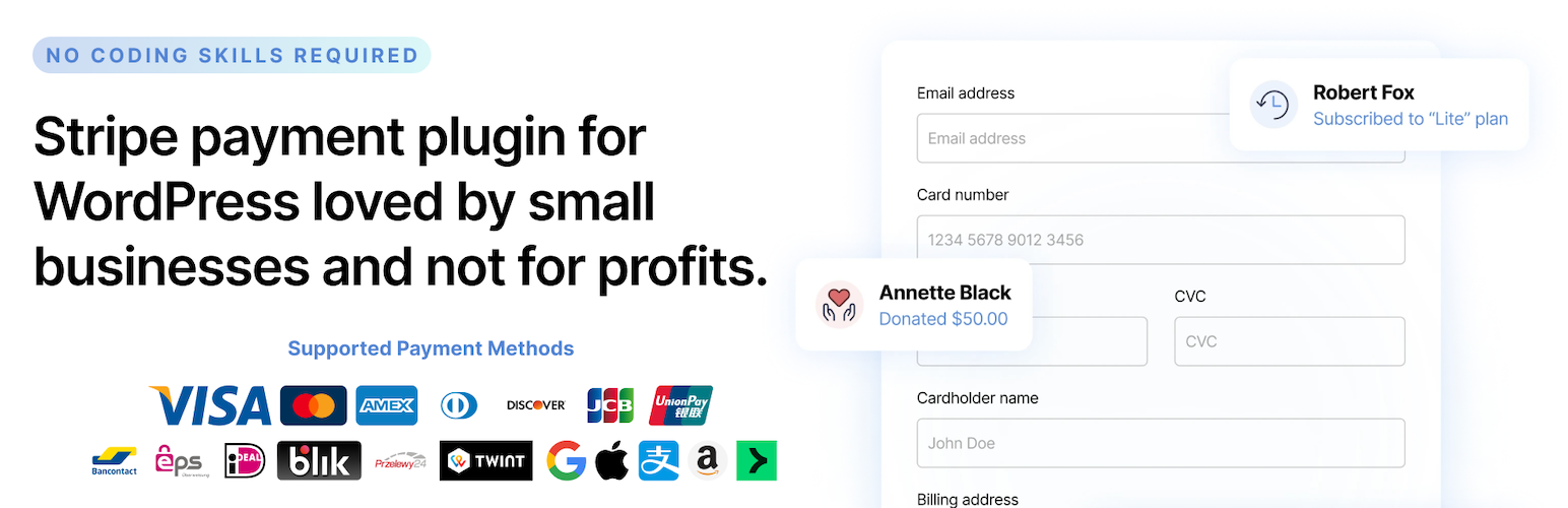 Stripe Payment Forms by WP Full Pay – Accept Credit Card Payments, Donations & Subscriptions ...