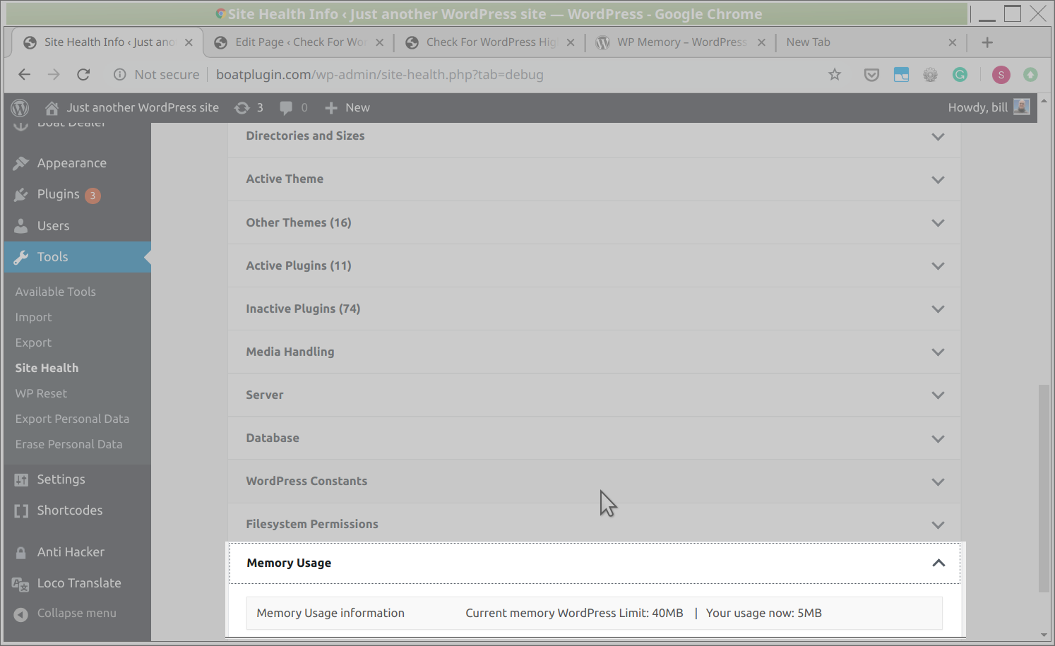 Memory Usage, Memory Limit, PHP and Server Memory Health Check and Provide Suggestions ...